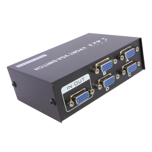 VGA Switch 4 Port SVGA Monitor Sharing Box 4 In 1 Out LCD Selector ...